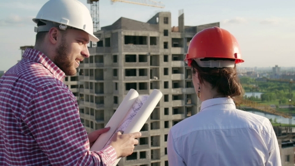 Architect And Engineer Discuss The Project, Stock Footage | VideoHive