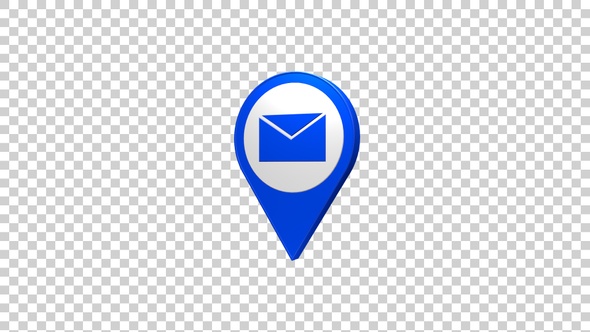 Post Office Map Pin Location Icon, Motion Graphics | VideoHive