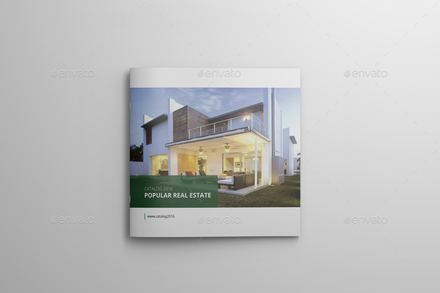 Real Estate Square Brochure / Catalogue / Portfolio, Print Templates
