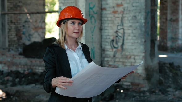 Architect Standing on Construction Site, Stock Footage | VideoHive