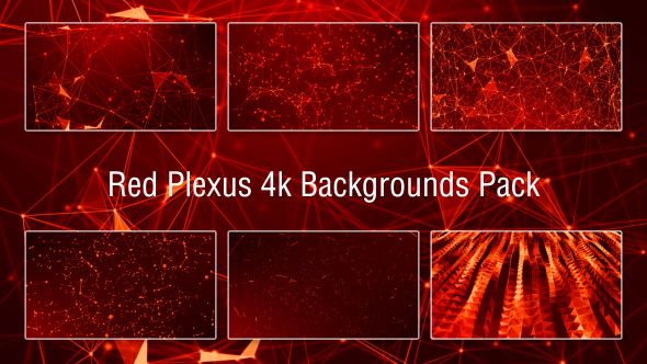 Red Plexus Backgrounds Pack, Motion Graphics | VideoHive