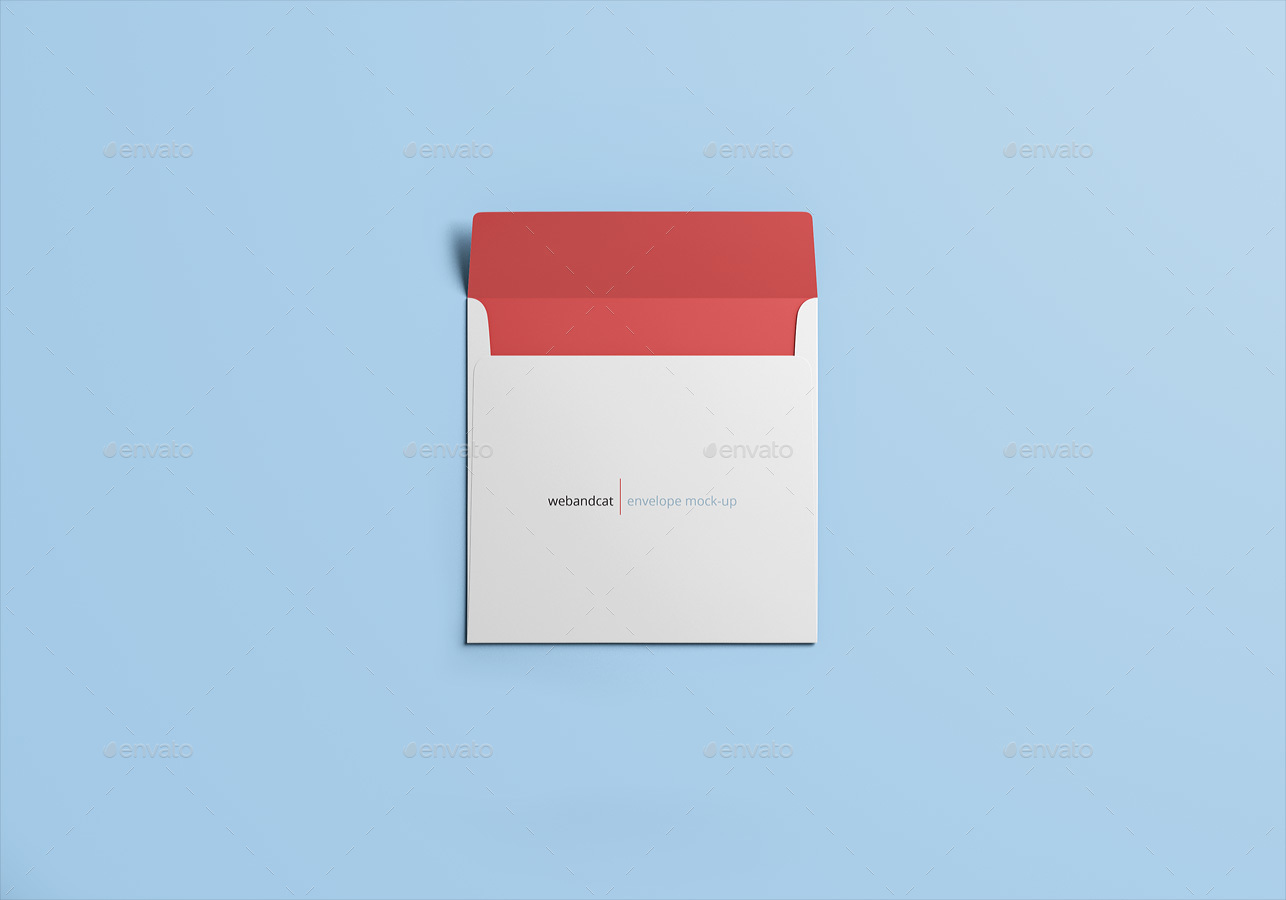 Square Envelope Mock-up, Graphics | GraphicRiver