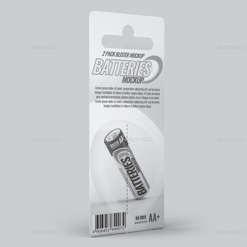 Battery Blister Pack Mock-Up, Graphics | GraphicRiver