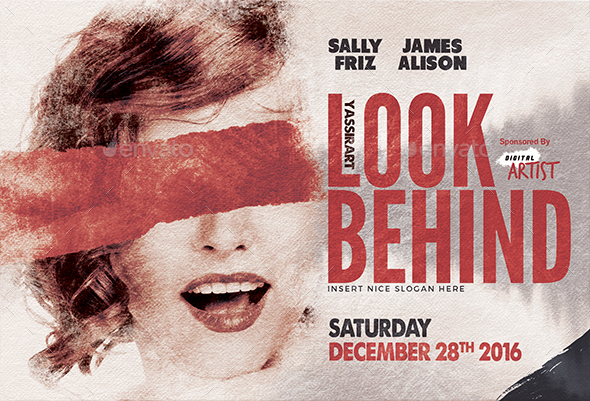 Look Behind Flyer Template, Print Templates | GraphicRiver