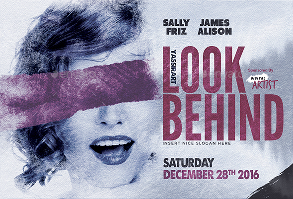 Look Behind Flyer Template by yassirart | GraphicRiver