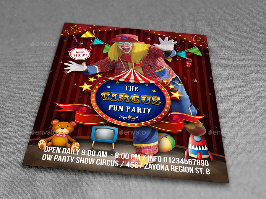 Circus Flyer Template, Print Templates | GraphicRiver
