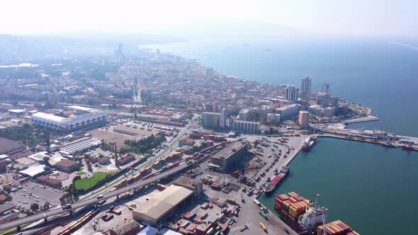 Aerial View of Port and Gulf of Izmir Turkey, Stock Footage | VideoHive