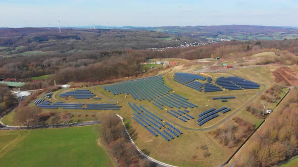 Small Solar Power Plant in the countryside., Stock Footage | VideoHive