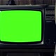 80s TV with Green Screen and a Young Man Talking On 80s Phone., Stock ...