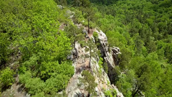 Aerial view of mountains and rolling hills. Arkansas summertime ...