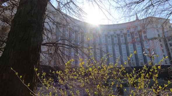 The Symbol of Politics in Ukraine Government Building, Stock Footage