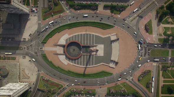 Aerial View Of Victory Square 'Ploschad Pobedy' In Saint-Petersburg ...