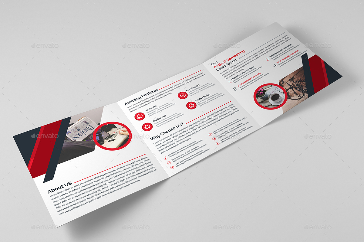 Square Tri-Fold Template, Print Templates | GraphicRiver