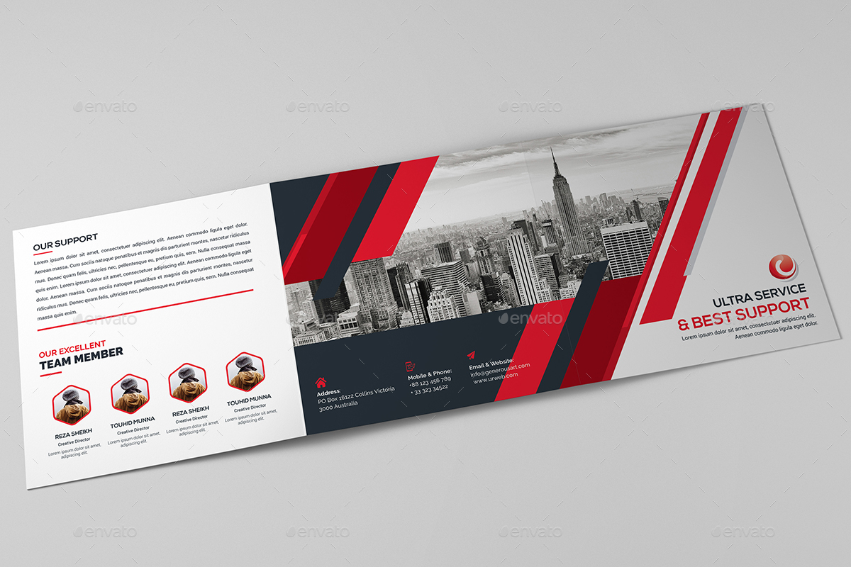 Square Tri-Fold Template, Print Templates | GraphicRiver