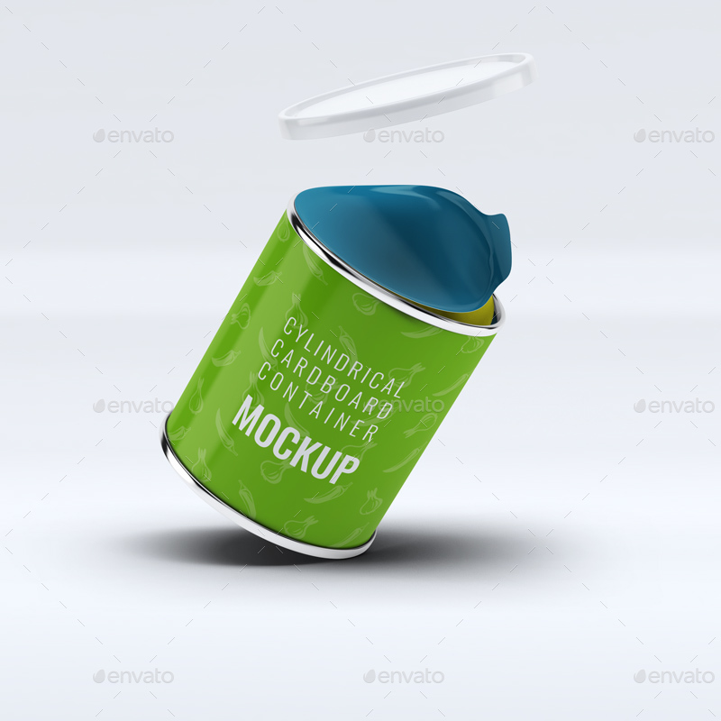 Cylindrical Cardboard Box Mock-Up, Graphics | GraphicRiver