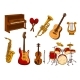 Retro Sketch of Classical Musical Instruments, Vectors | GraphicRiver