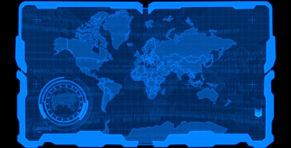 World map UI screen, Motion Graphics | VideoHive