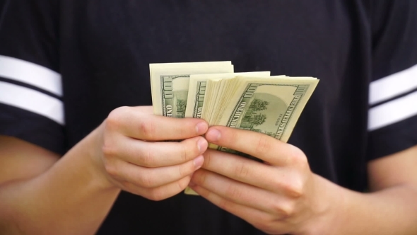 Footage Teenager Showing Off Their Money., Stock Footage | VideoHive