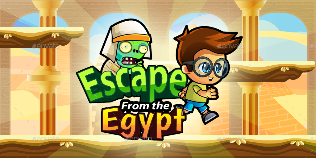 Escape From Egypt Platformer Game Assets 17, Game Assets | GraphicRiver