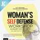 Woman's Self Defense Flyer Templates, Print Templates | GraphicRiver