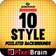 10 Style Pixelated Backgrounds, Graphics | GraphicRiver