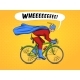 Superhero on a Bicycle Comic Book, Vectors | GraphicRiver