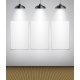 Abstract Gallery Background with Lighting Lamp, Vectors | GraphicRiver