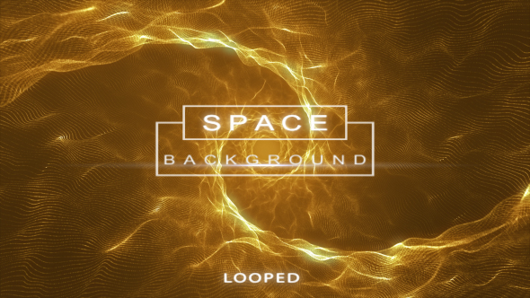 Gold Space - Particles Waves Background, Motion Graphics | VideoHive