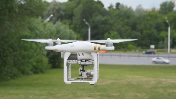 Quadcopter With Camera Flying, Stock Footage | VideoHive