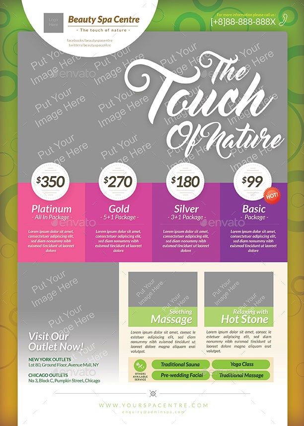 Spa Center Flyer, Print Templates | GraphicRiver