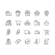 Line Shopping Icons, Icons | GraphicRiver