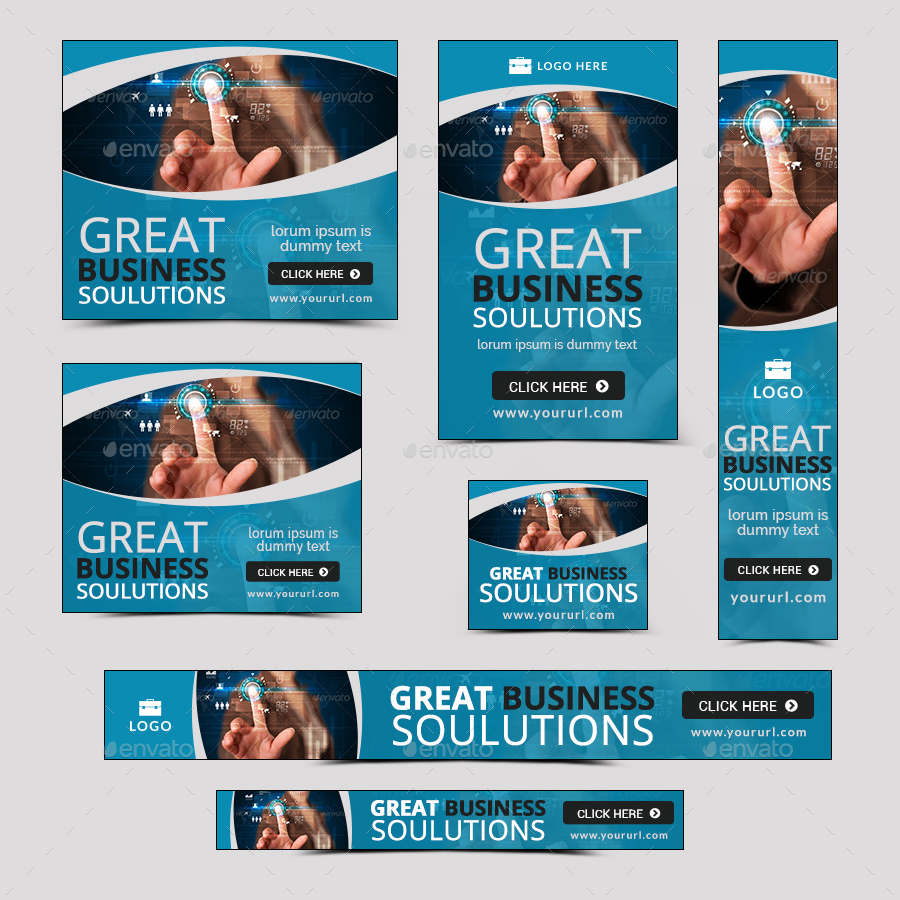 Multipurpose Banners Bundle - 10 Sets - 180 Banners by Hyov | GraphicRiver