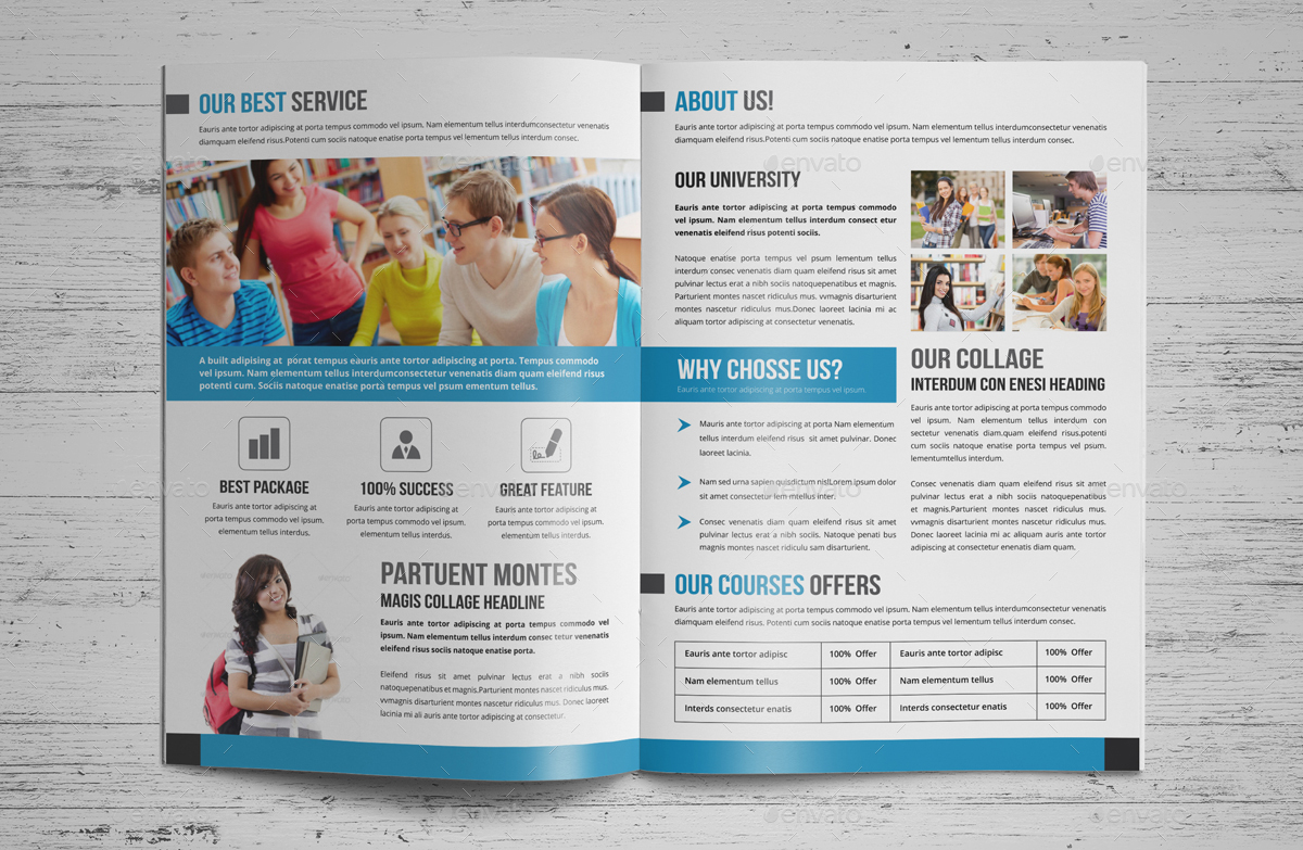 Education Brochure Design, Print Templates | GraphicRiver