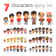 Seven Characters Aging Set, Vectors | GraphicRiver