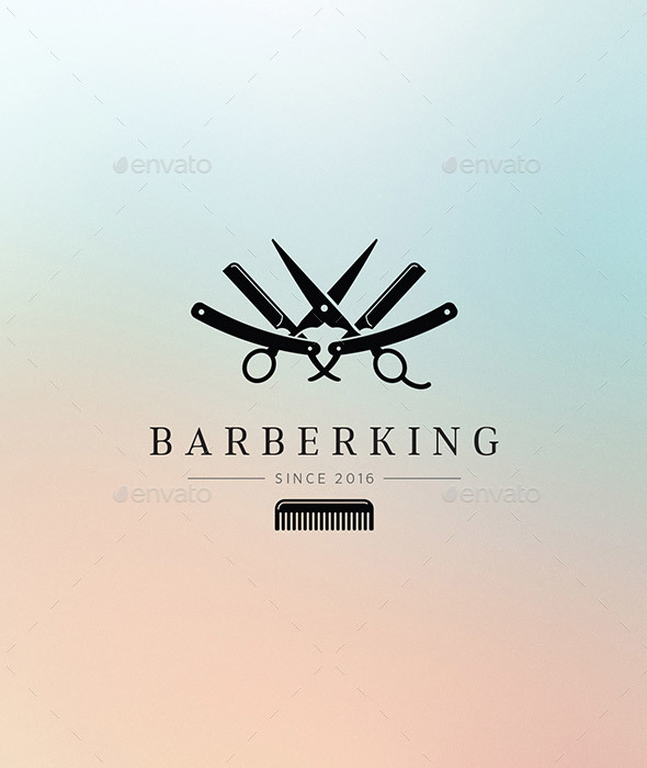 Barberking Logo, Logo Templates | GraphicRiver