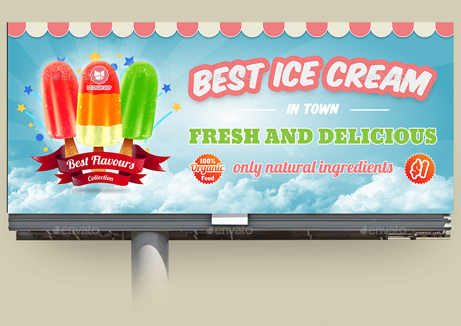 Ice Cream Billboard Template Vol.5, Print Templates | GraphicRiver