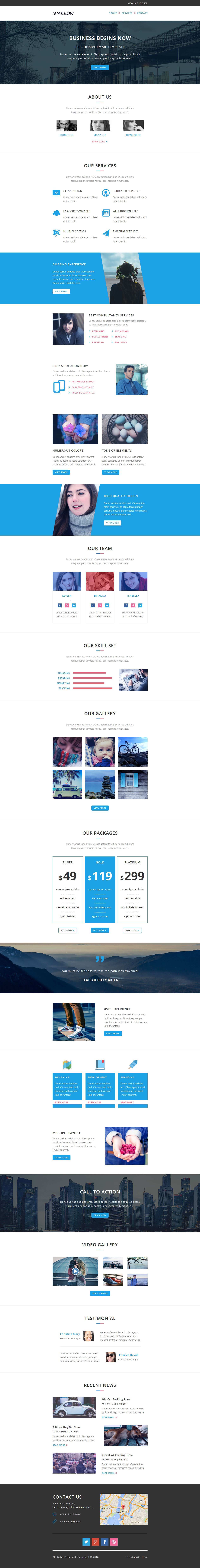 Sparrow - Multipurpose Responsive Email Template + Stampready Builder ...