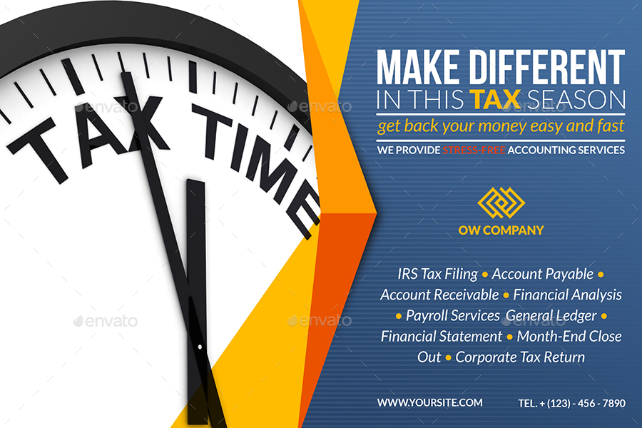 Tax and Accounting Postcard Template, Print Templates | GraphicRiver