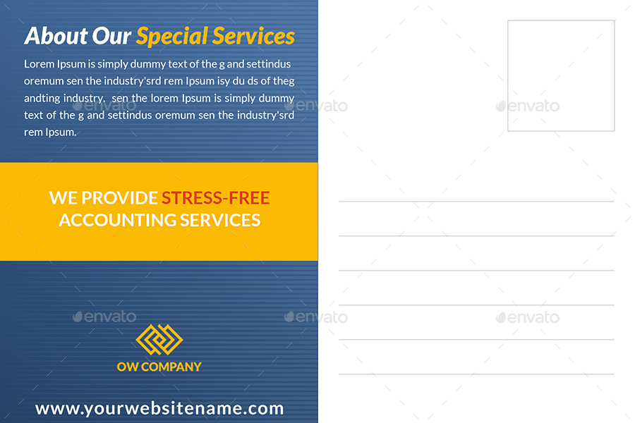 Tax and Accounting Postcard Template, Print Templates | GraphicRiver