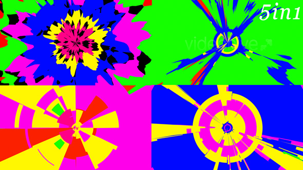 Psycho Color - VJ Loop Pack (5in1), Motion Graphics | VideoHive