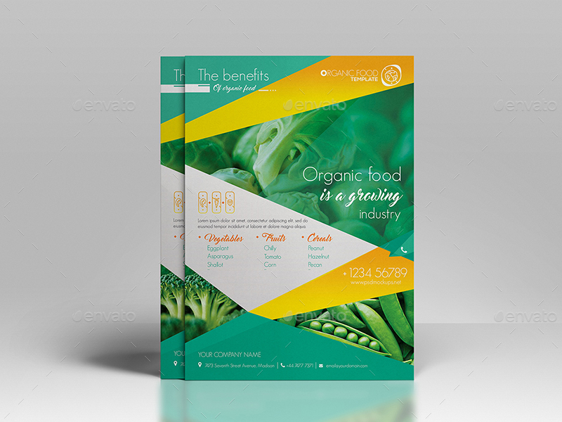 Organic Food/ Set Template, Print Templates | GraphicRiver