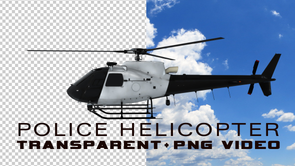 Police Helicopter - Transparent Video, Motion Graphics | VideoHive