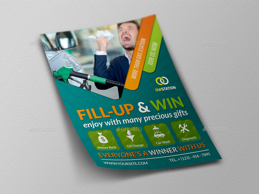 Gas Station Advertising Bundle, Print Templates | GraphicRiver