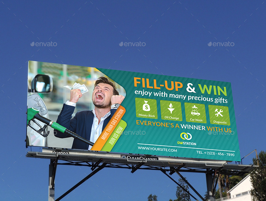 Gas Station Advertising Bundle, Print Templates | GraphicRiver