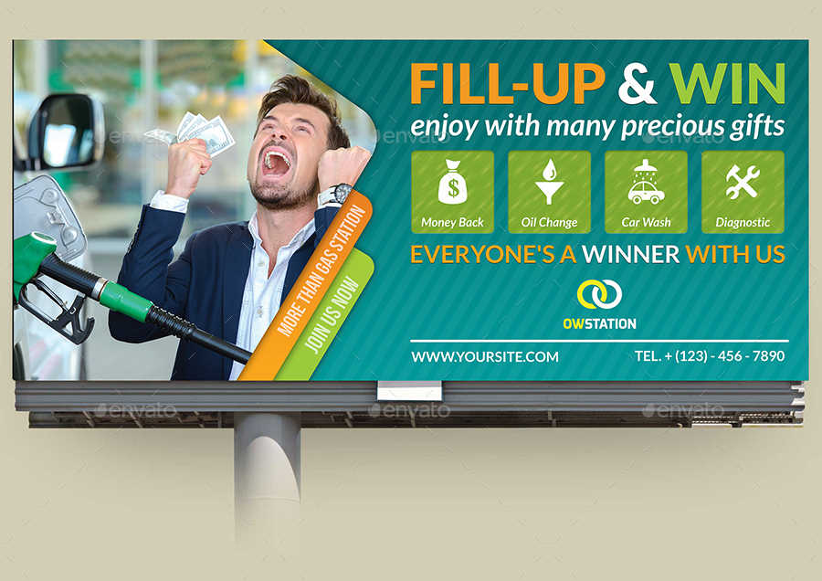 Gas Station Advertising Bundle, Print Templates | GraphicRiver