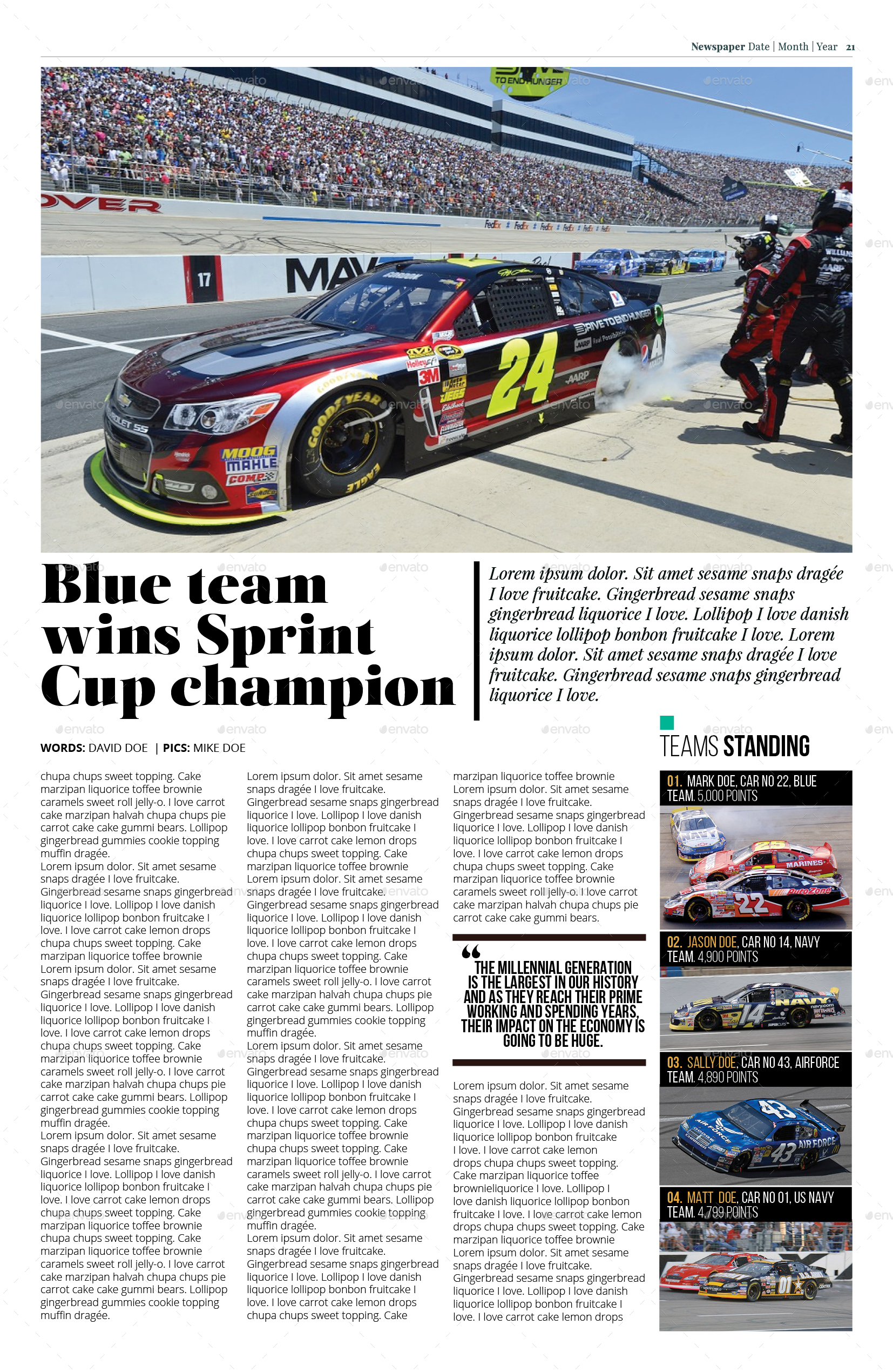 Newspaper Template, Print Templates | GraphicRiver