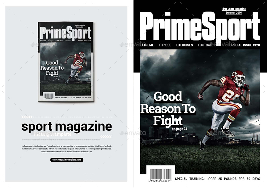 Sport Magazine Bundle (3 in 1), Print Templates | GraphicRiver