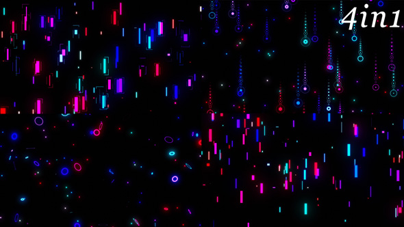 Neon Particles - VJ Loop Pack (4in1), Motion Graphics | VideoHive