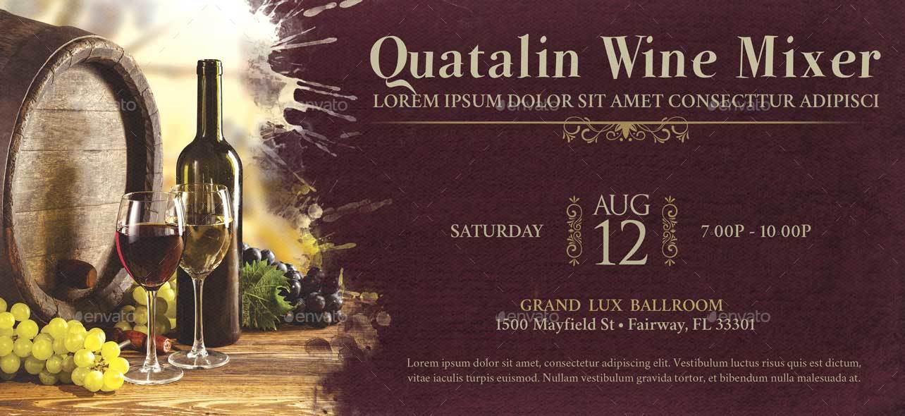 Wine Mixer Flyer Template, Print Templates | GraphicRiver
