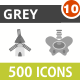 500 Vector Greyscale Flat Icons Bundle (Vol-10) by IconBunny | GraphicRiver